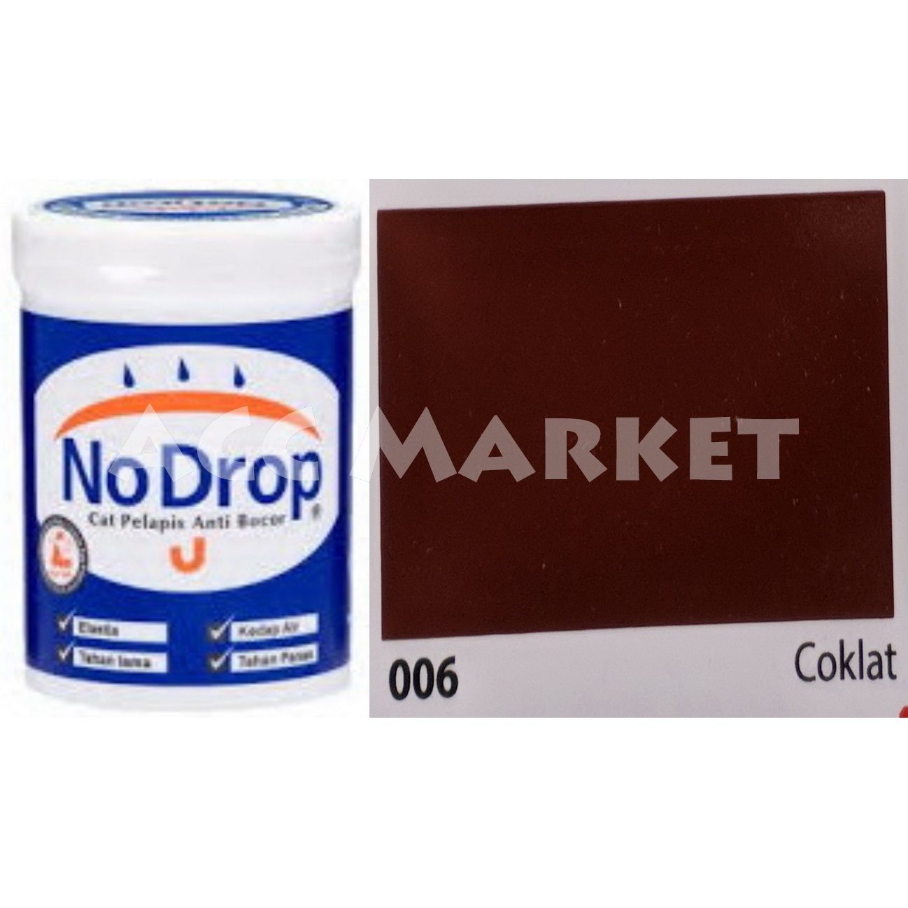 Cat Tembok No Drop 1kg Anti Air Bocor Coklat 006 | Lazada Indonesia