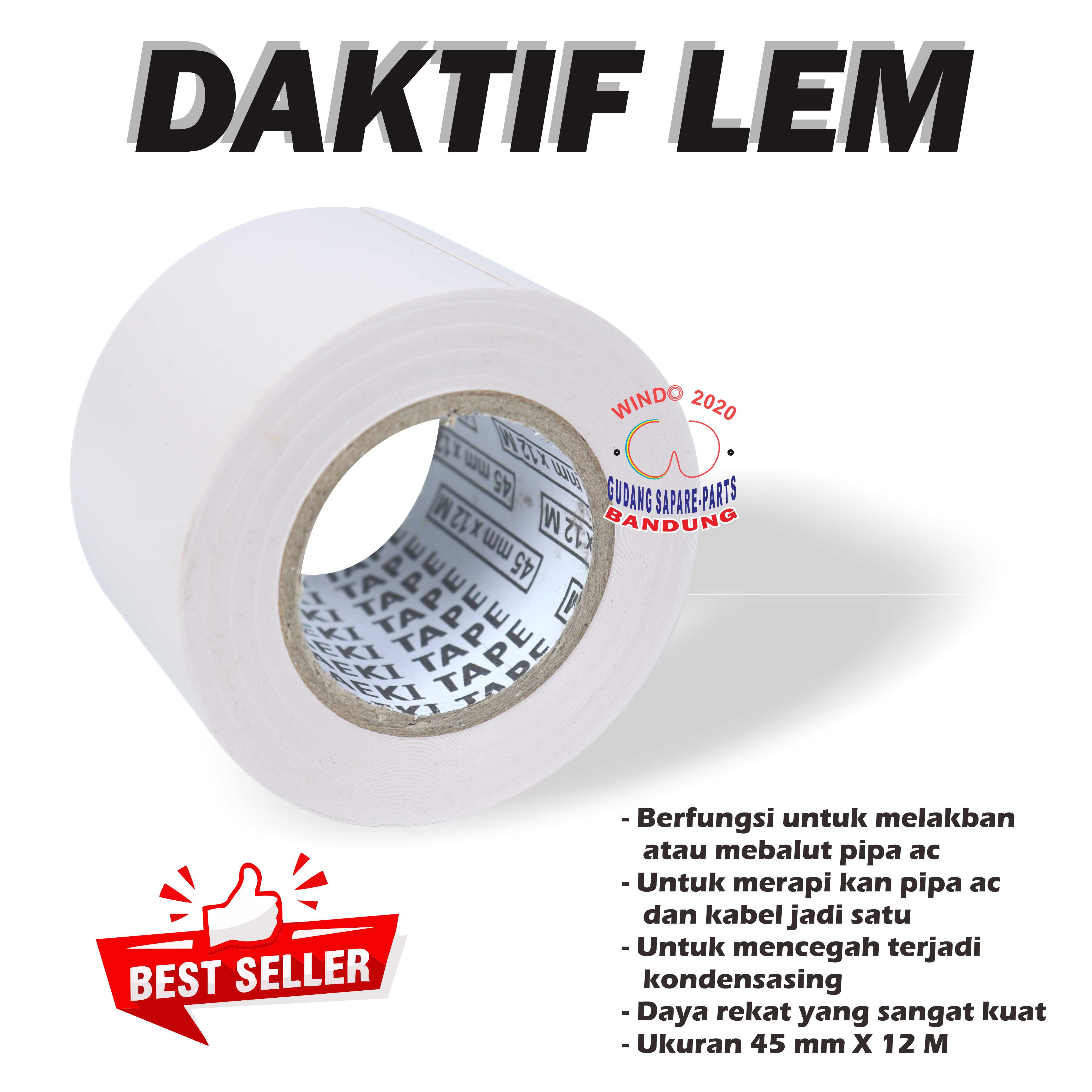 DAKTIF LEM AC | DUCT TAPE | LAKBAN PIPA AC | PEMBUNGKUS PIPA AC | Lazada Indonesia