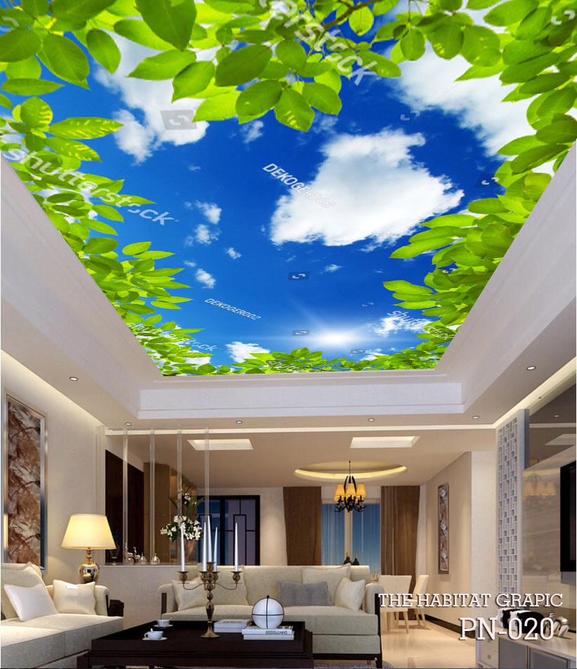 Wallpaper Plafon Custom 3D ,Wallpaper Atap Rumah Dekorasi Interior ...