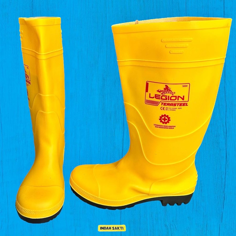 Sepatu Boot Karet Safety Boots ada Besi Legion | Lazada Indonesia