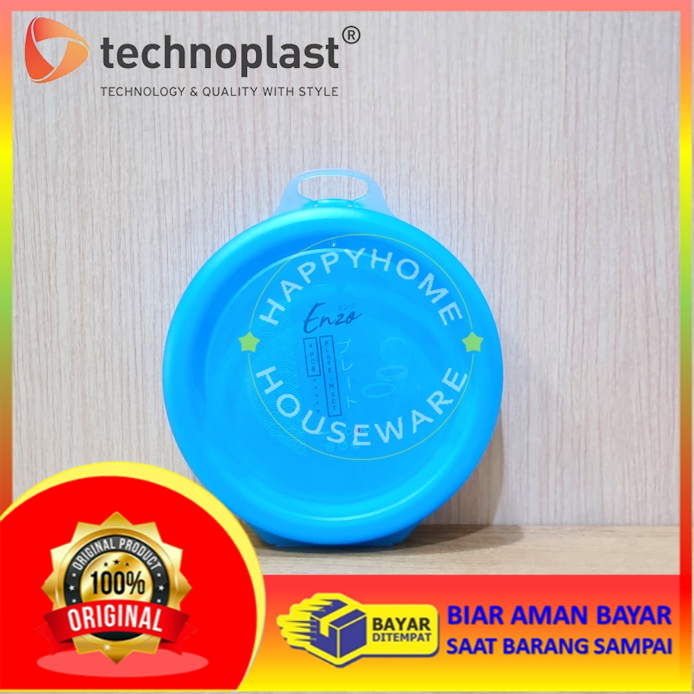 TECHNOPLAST Enzo Plate Set Of 4pcs With Cover / Piring Makan 4pcs 7in ...