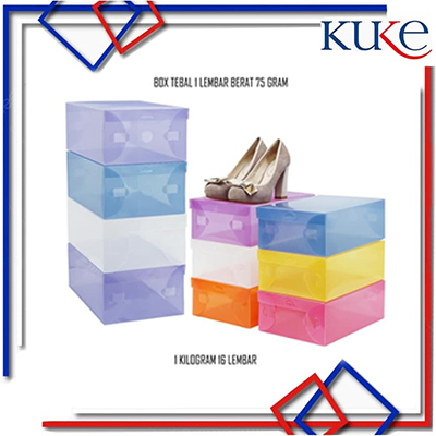 KUKE Kotak Sepatu Transparan Tebal / Transparant shoes box / kotak ...