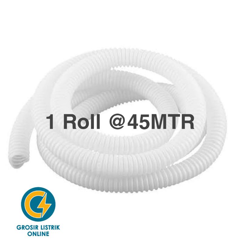 1 ROLL SELANG PEMBUANGAN DRAIN AC FLEKSIBEL PELINDUNG KABEL LISTRIK FLEXIBLE 5/8 3/4 1 INCH ...