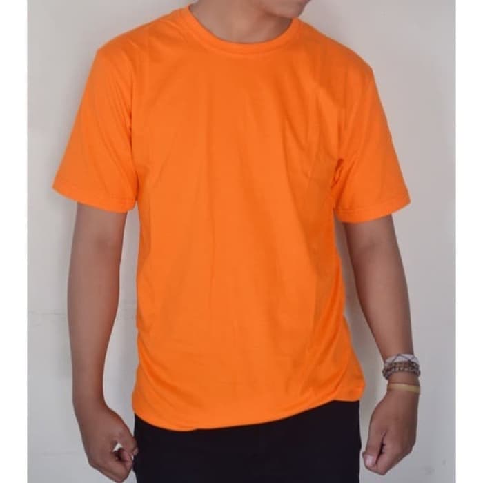 OREN ORANGE Kaos Polos Custom Combed 30S Distro Baju Sablon indonesia ...