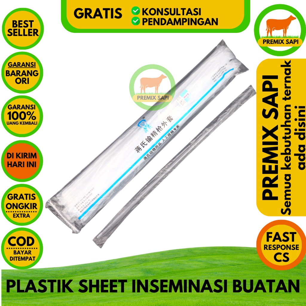 PLASTIK SHEET 1 pack (20pcs) Inseminasi Buatan - Plastik Sheet IB Sapi ...