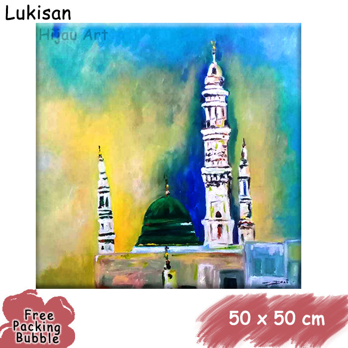 Hiasan Dinding Lukisan Masjid Nabawi | Lazada Indonesia