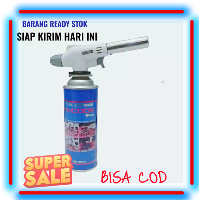 (Khusus Jawa) COVE Paket Flame Gun Gas Torch dan Tabung Gas Portabel ...