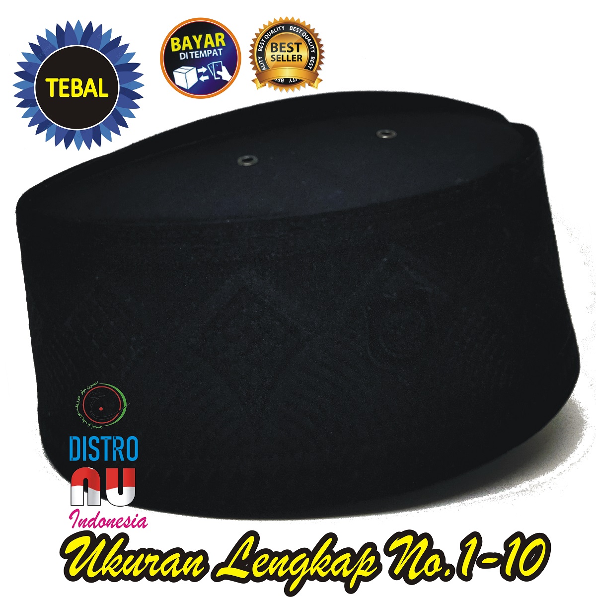 ⭐⭐⭐⭐⭐ TEBAL 0RIGIN4L Peci Haji Bordir Sagofa Satu Warna polos rapih ...