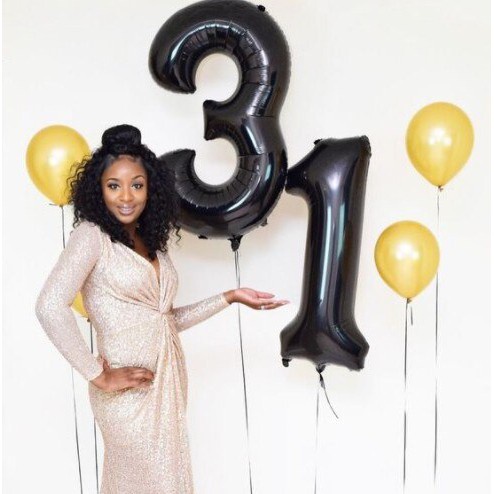 Balonasia Balon Foil Angka Hitam 80cm | Lazada Indonesia
