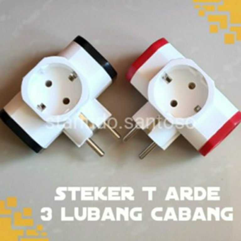 STEKER T 3lubang warna TRM colokan 3 arah SNI | Lazada Indonesia