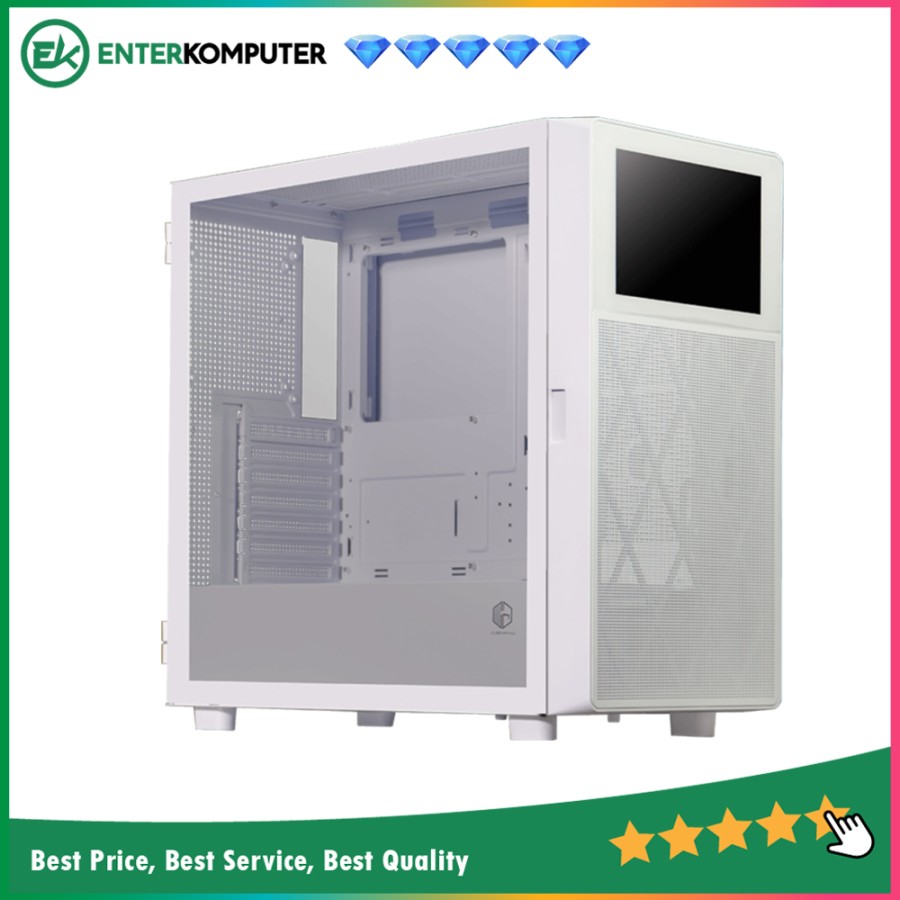 Casing CUBE GAMING CINEMA WHITE - ATX Gaming Case - All White Inside ...