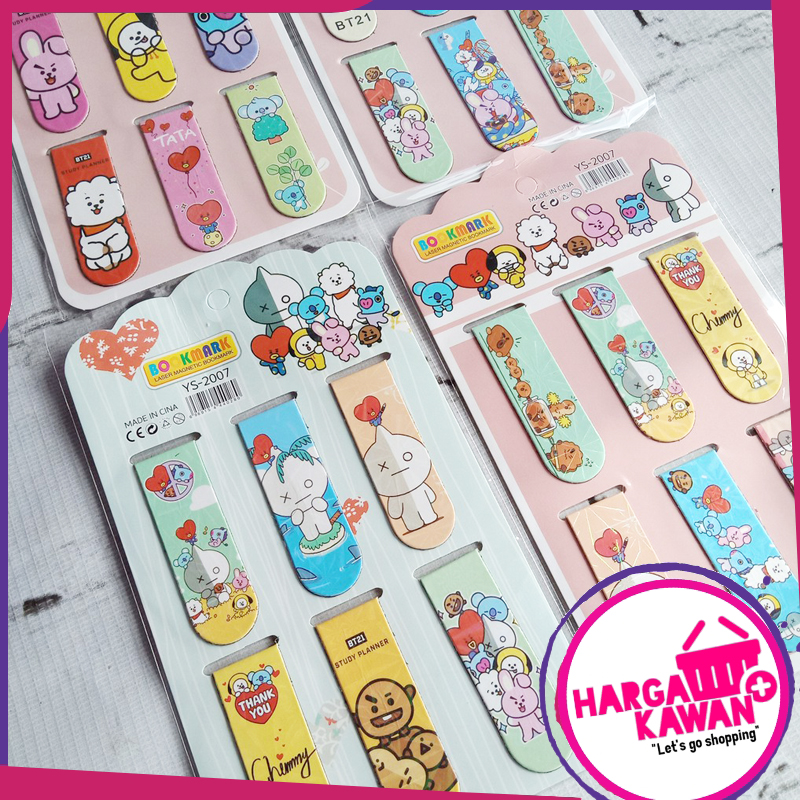 Bookmark Magnet BTS21 Korea Pilih Karakter Favorit mu | Lazada Indonesia