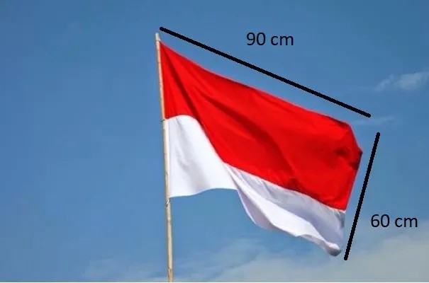 bendera merah putih indonesa ukuran 90x60 / bendera kemerdekaan ...