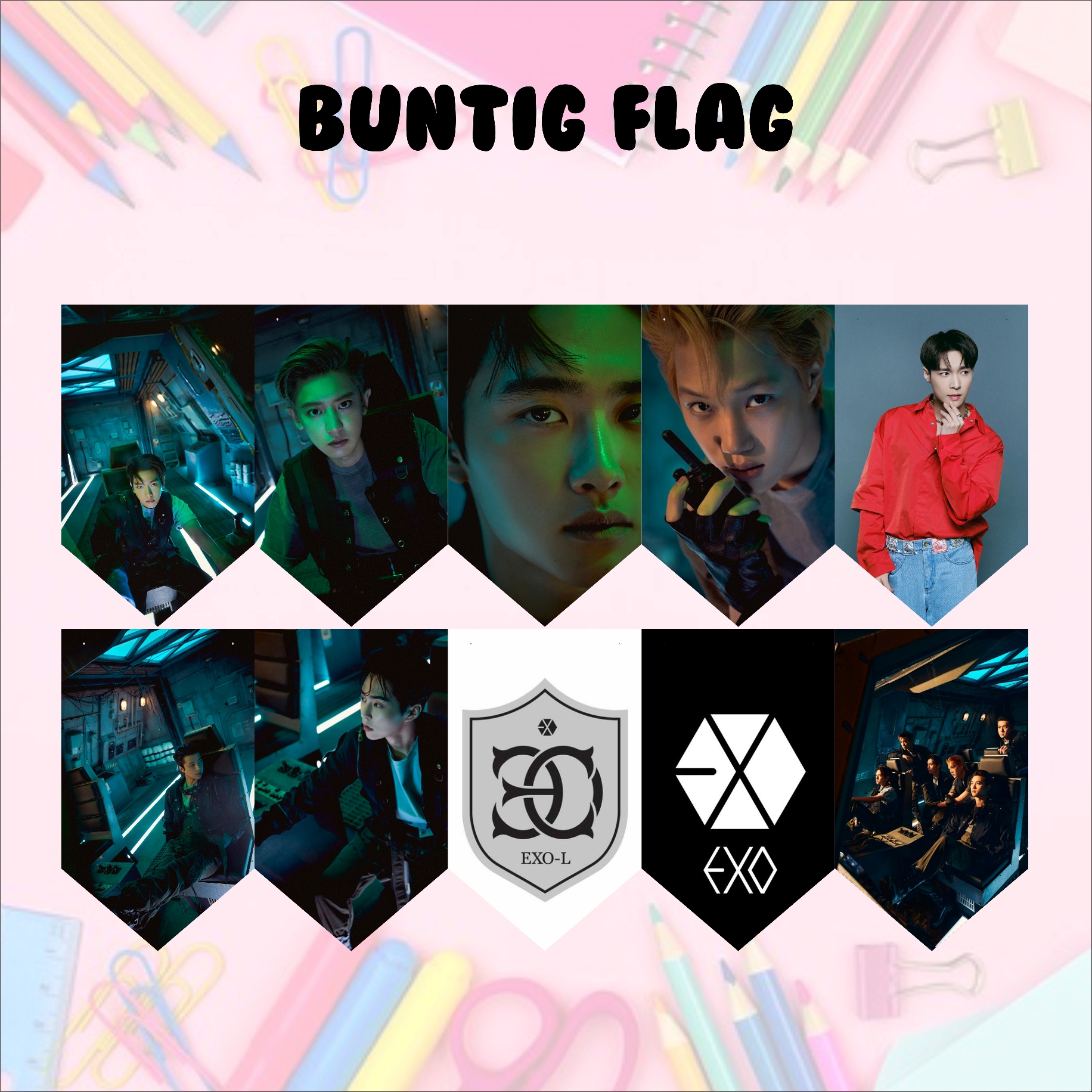 BUNTIG FLAG EXO DFTF | Lazada Indonesia