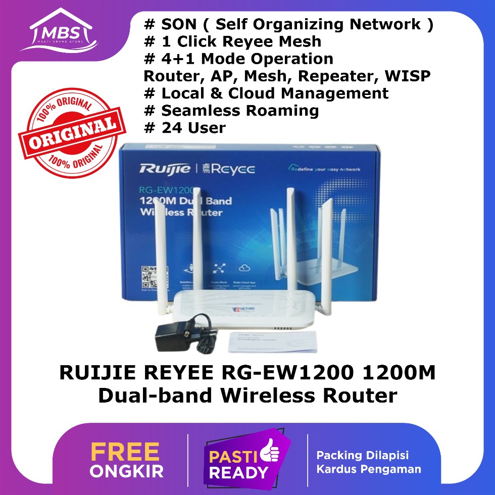Ruijie Reyee RG EW1200 1200M Dual band Wireless Router | Lazada Indonesia