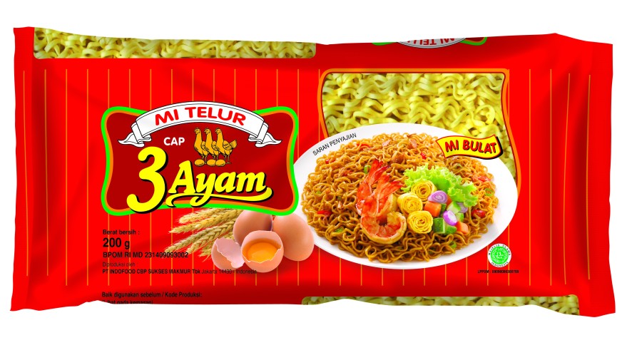 Mie Telur Cap 3 Ayam 200 Gram (1pcs) | Lazada Indonesia