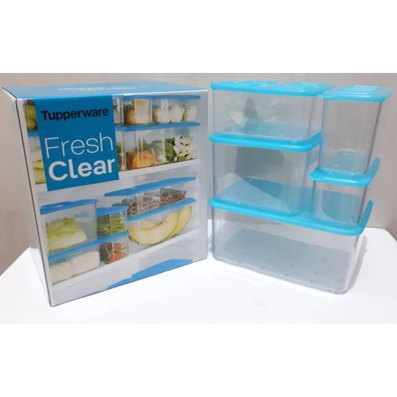 Tupperware Compact Fresh Clear Set 5pcs free Box Tupperware Original ...