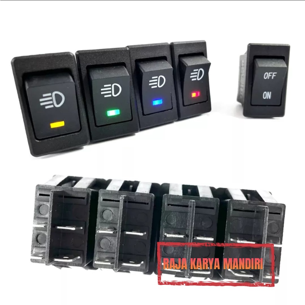 Saklar Switch Foglamp Kabut Mobil 4 Pin 12V 35A LED Universal | Lazada ...