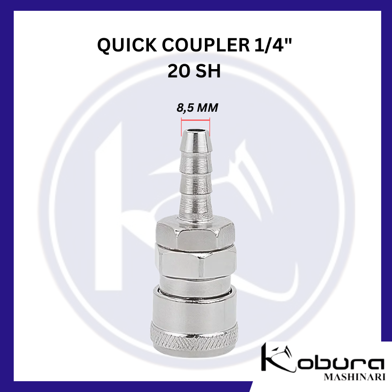 Quick Coupler 20 SH Coupler Connector Hose 1/4" Inch Sambungan Selang ...