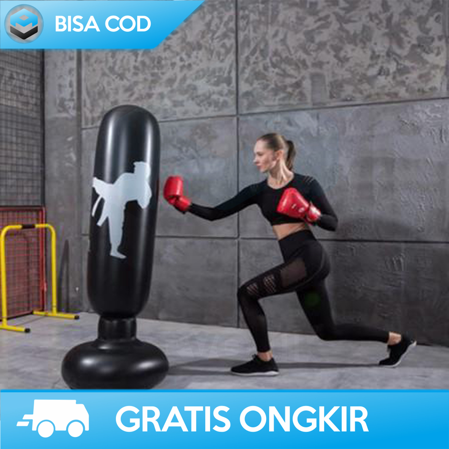 SAMSAK TINJU BERDIRI STAND BOXING MACHINE TARGET PUKULAN TIUP 160 CM ...
