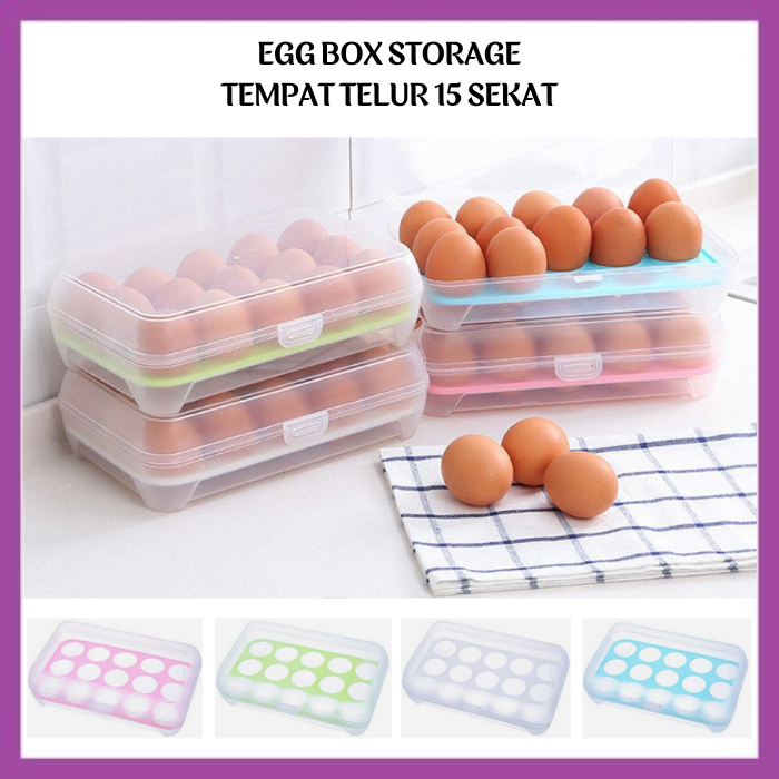FR Gallery - Rak Tempat Telur 15 Lubang Sekat Egg Box Storage Organizer ...