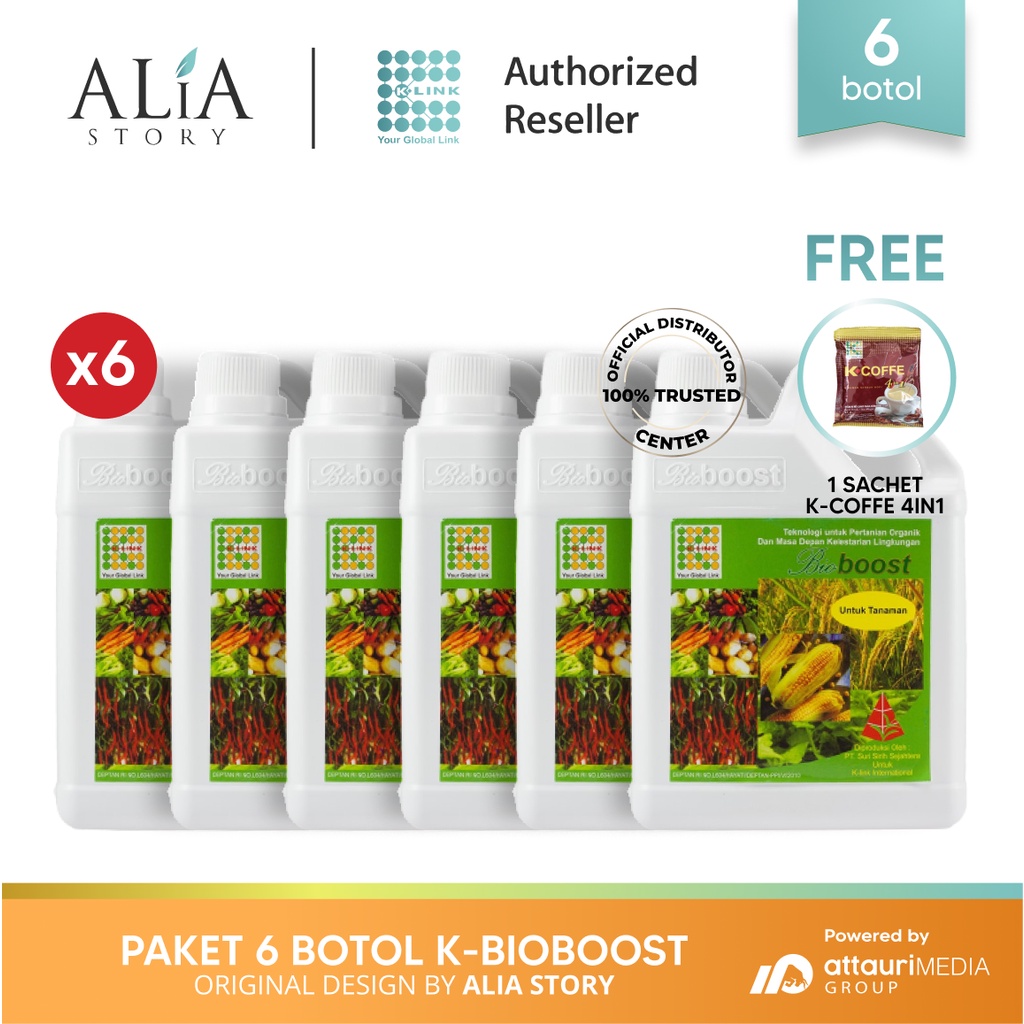 [PAKET HEMAT] 6 Botol K BioBoost K Link Original Pupuk Cair Organik Hayati Bio Bos BioBos Boost ...