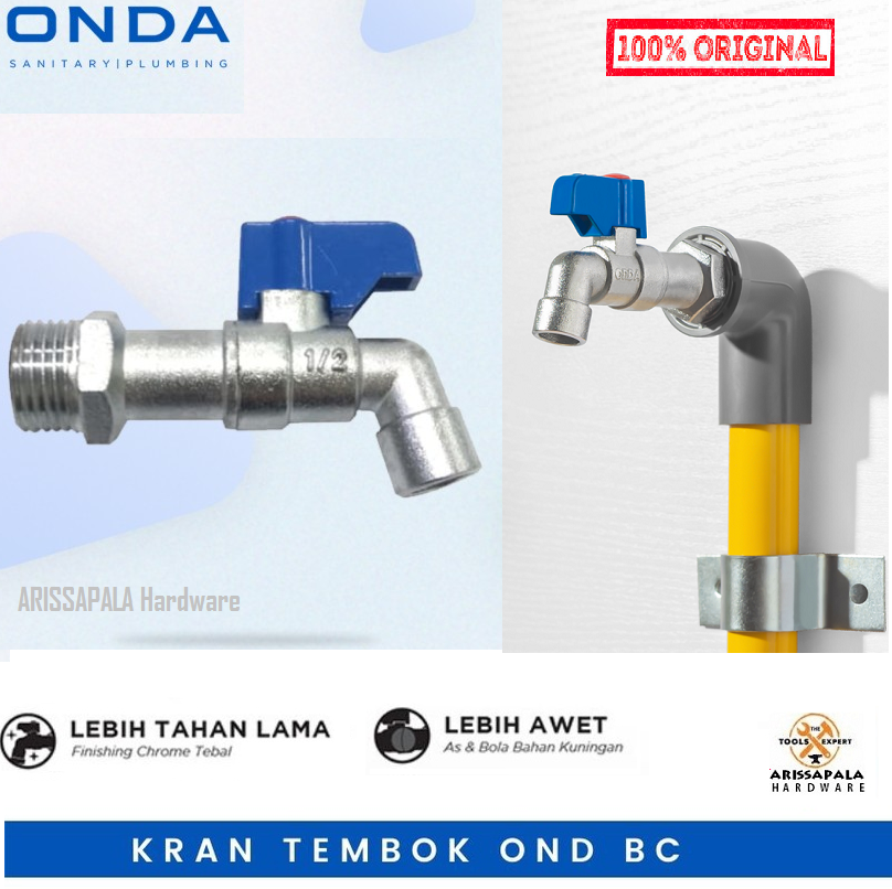 ONDA Kran Air Tembok / Kran Onda Taman type BC 1/2 inch / Keran Bahan ...