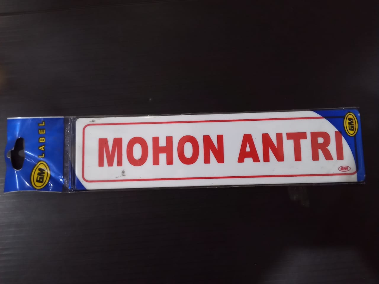 Label GM Mohon Antri/Label Mohon Antri 20x5 cm | Lazada Indonesia