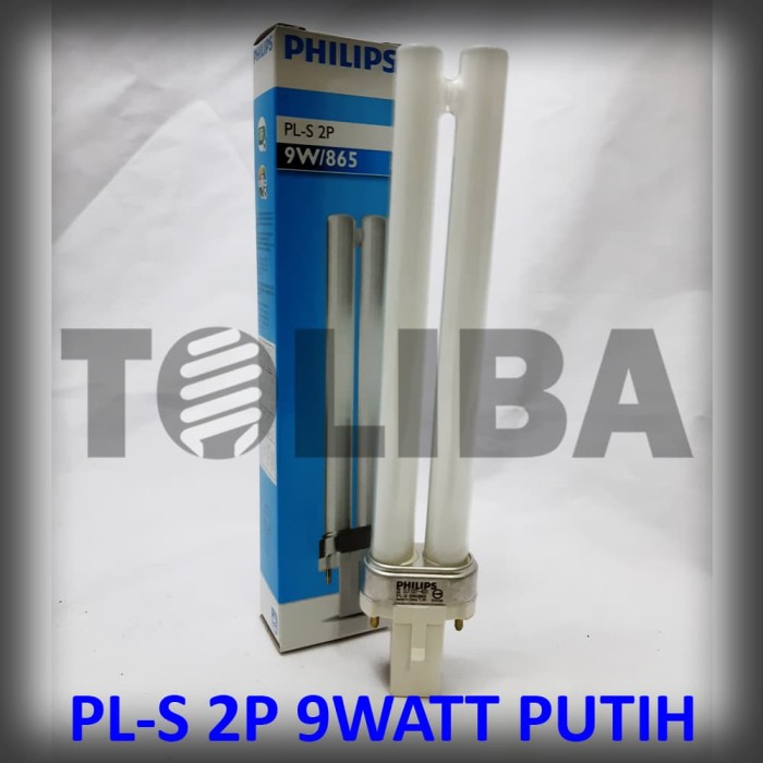 lampu tusuk 2 pin lampu philips pls pl-s 2P 9watt 9w Putih Fitting G23 ...