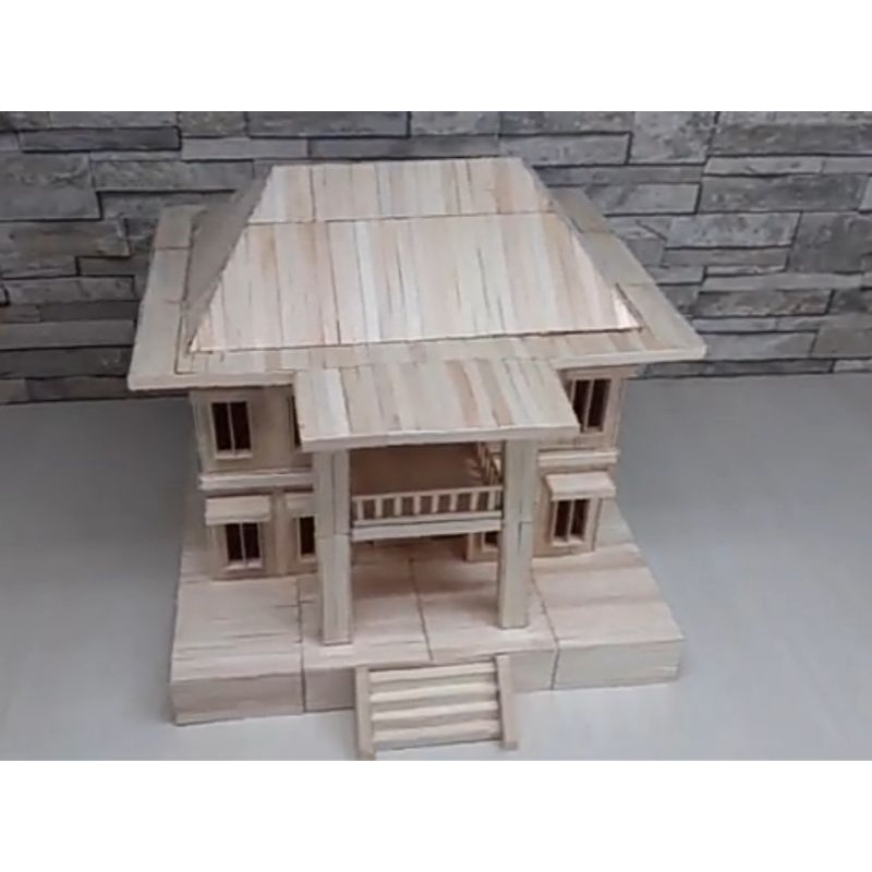 miniatur rumah 2 tingkat modern | Lazada Indonesia