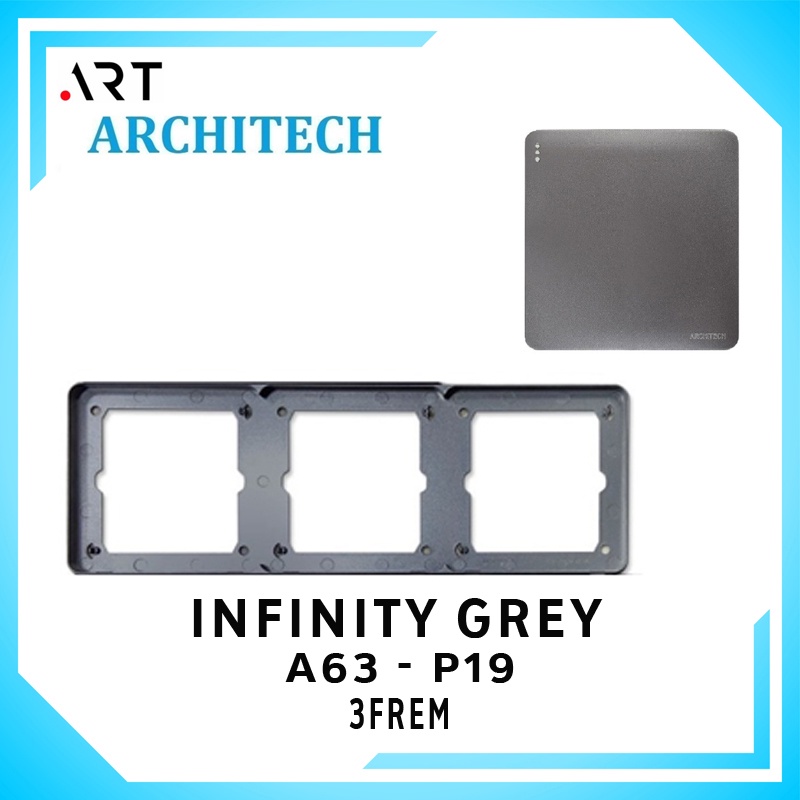 Architech FRAME / BINGKAI Infinity Grey Stop Kontak / SAKLAR A63-P19 | Lazada Indonesia