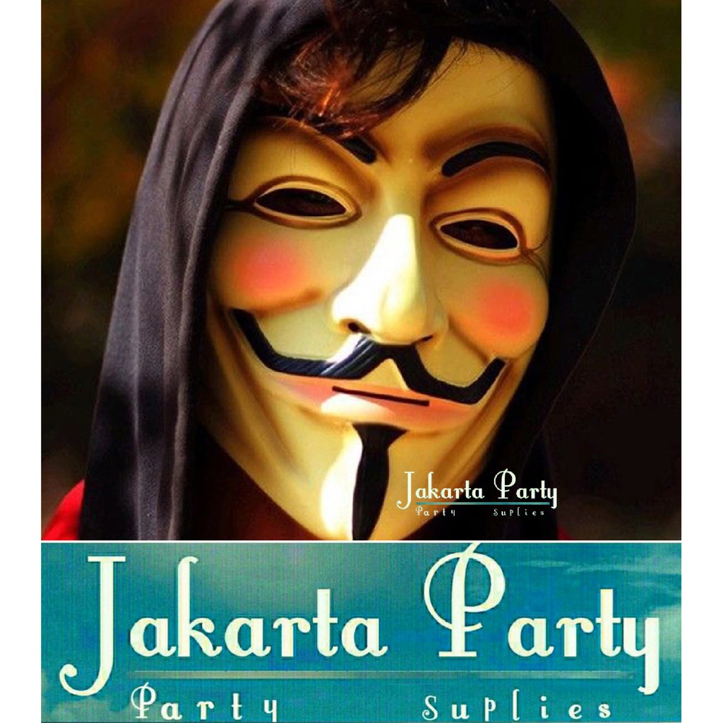 Topeng Anonymous Vendetta Guy Fawkes Kuning | Lazada Indonesia