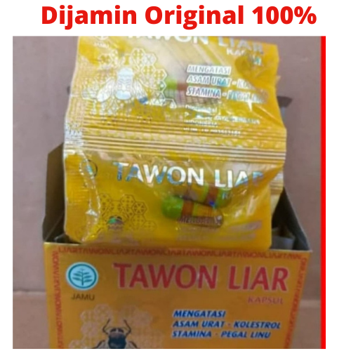 Kapsul Tawon Liar Kemasan Kuning - Obat Herbal Asam Urat, Pegal Linu ...