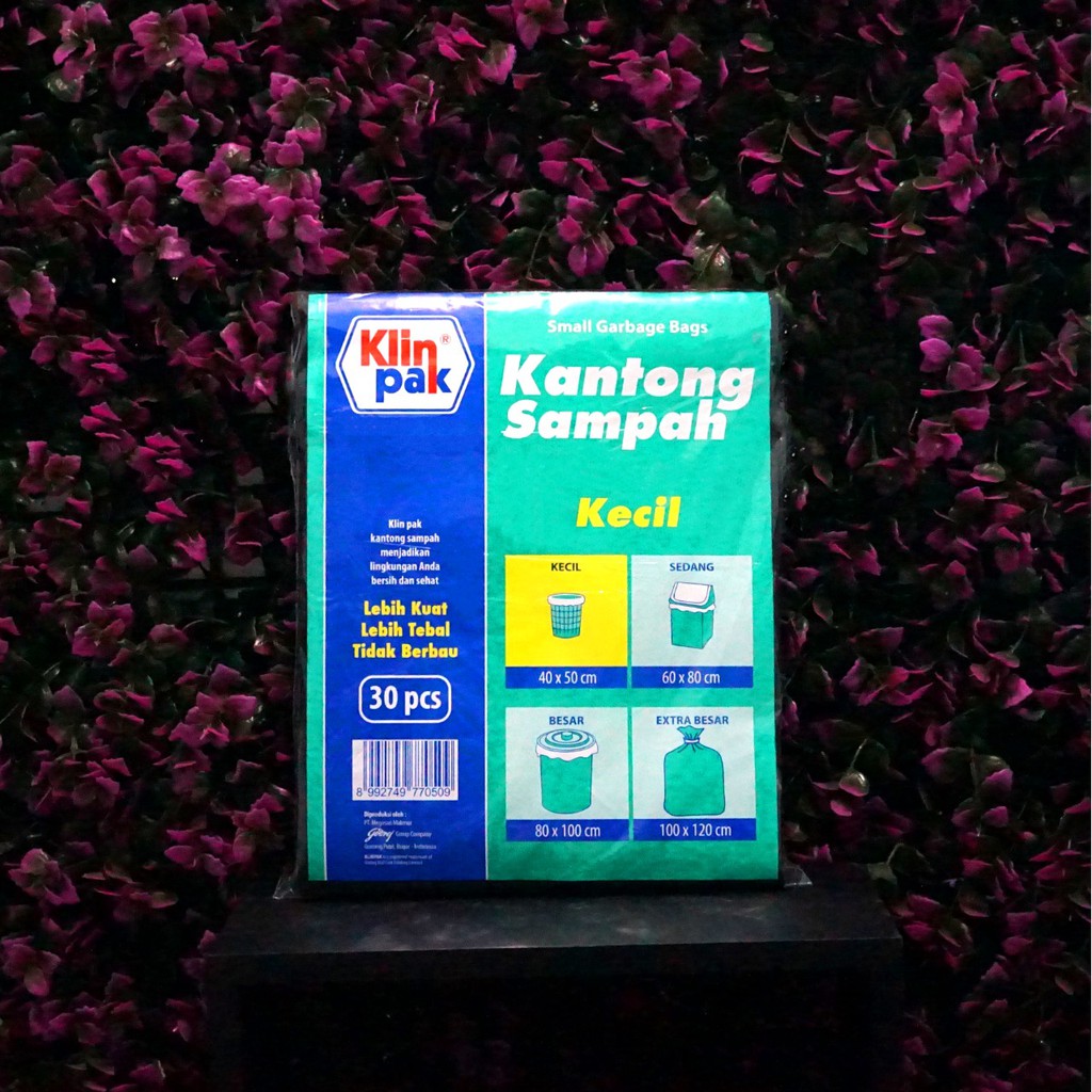 Kantong Plastik Sampah Klin Pak - 4 Ukuran - Trash Bag - Hitam | Lazada ...