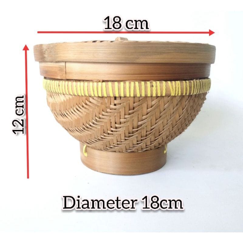 BAKUL NASI TEMPAT NASI BAMBU WAKUL CETING BAMBU ANYAMAN | Lazada Indonesia