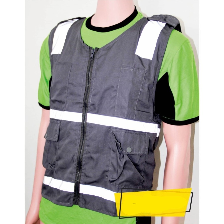 Rompi Kain Drill Abu 4 Kantong Proyek | Lazada Indonesia