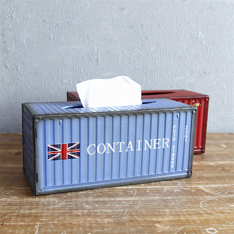 Metal Shipping Container Decorative Tissue Box - Kotak Tisu Kontainer ...