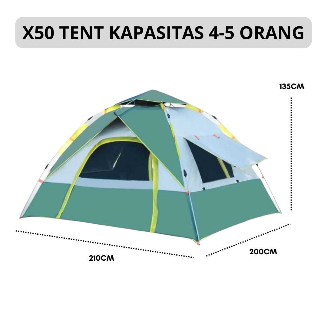 Tenda Camping Buka Otomatis Kapasitas 5 8 Orang Tenda Camping Keluarga ...