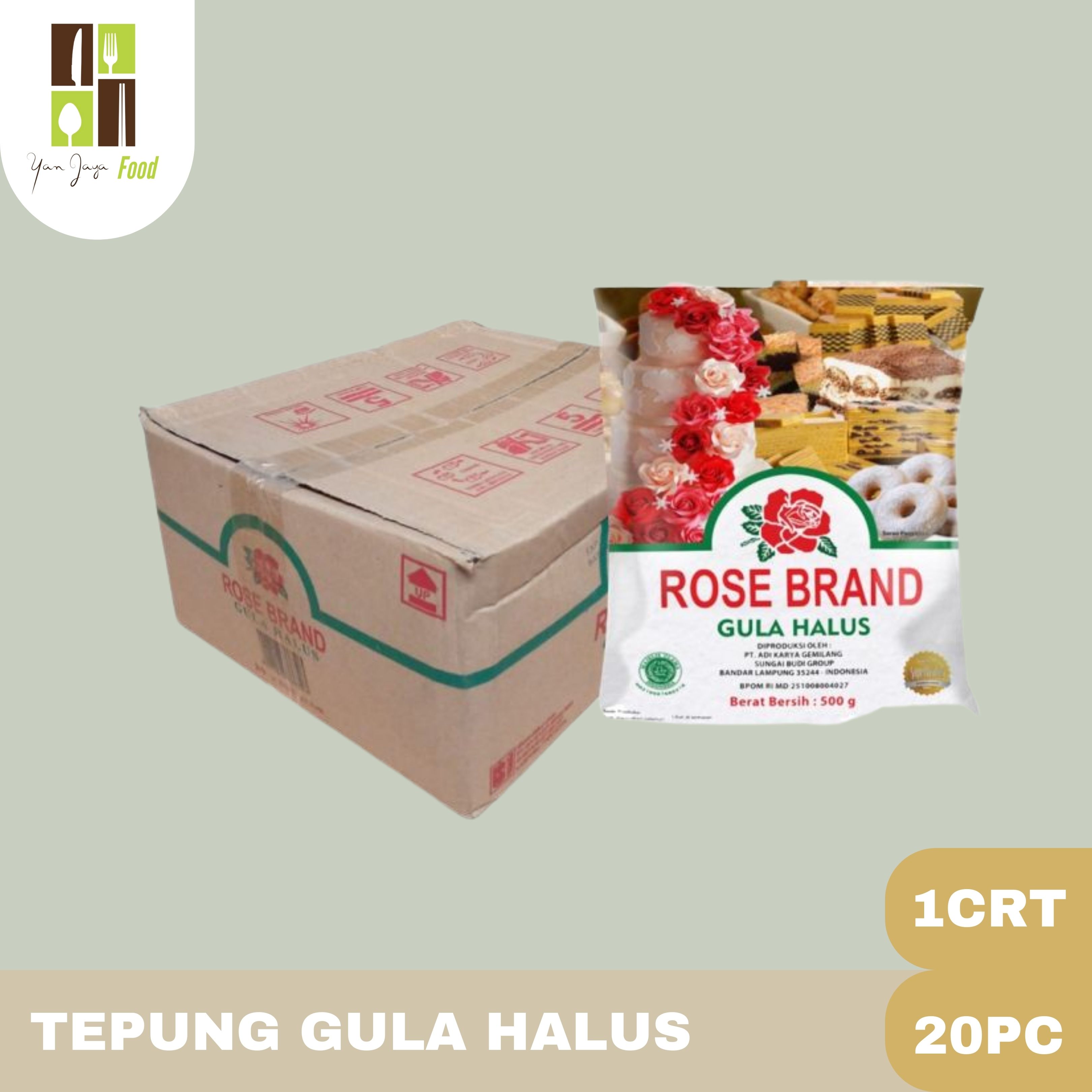 Rose Brand Gula Halus 1karton 500g Isi 20 | Lazada Indonesia