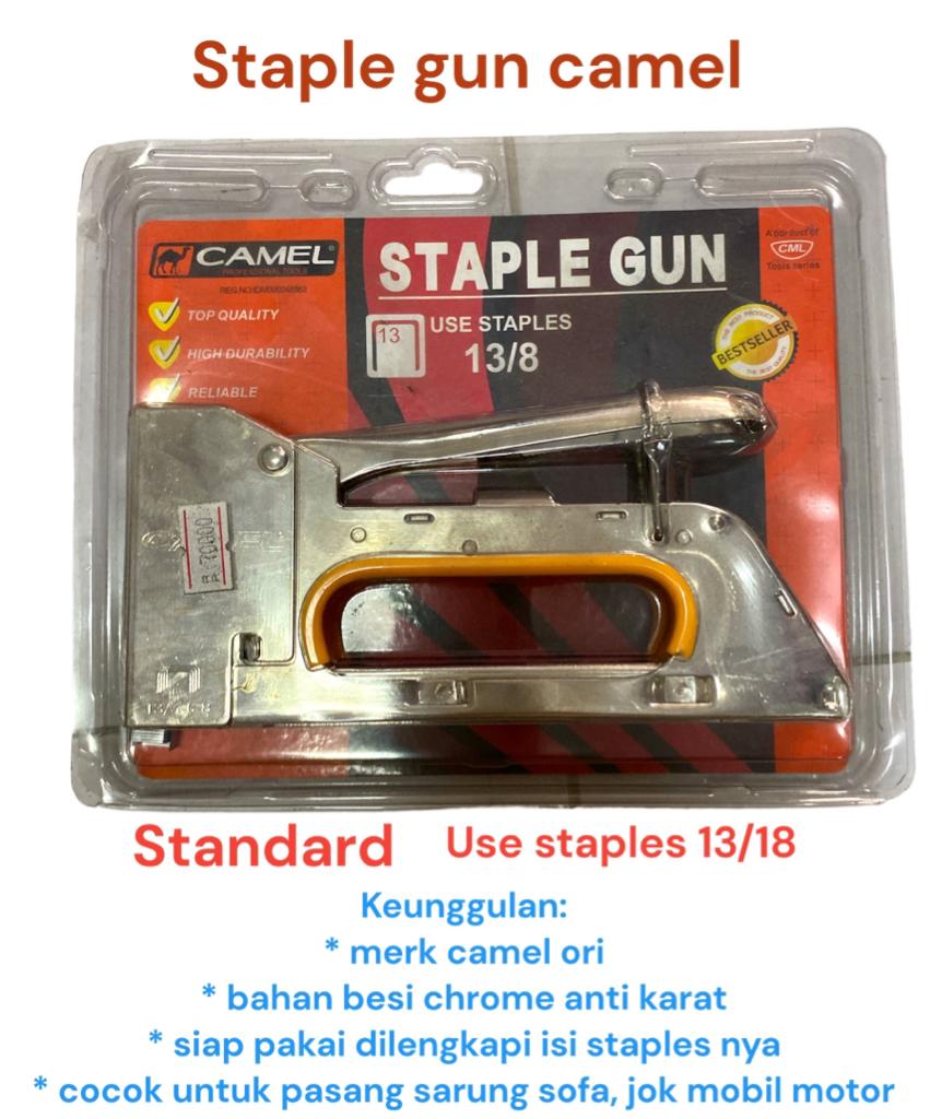 Staples Gun Camel Heavy Duty Staple Stapler Tembak Hekter Tacker ORI ...