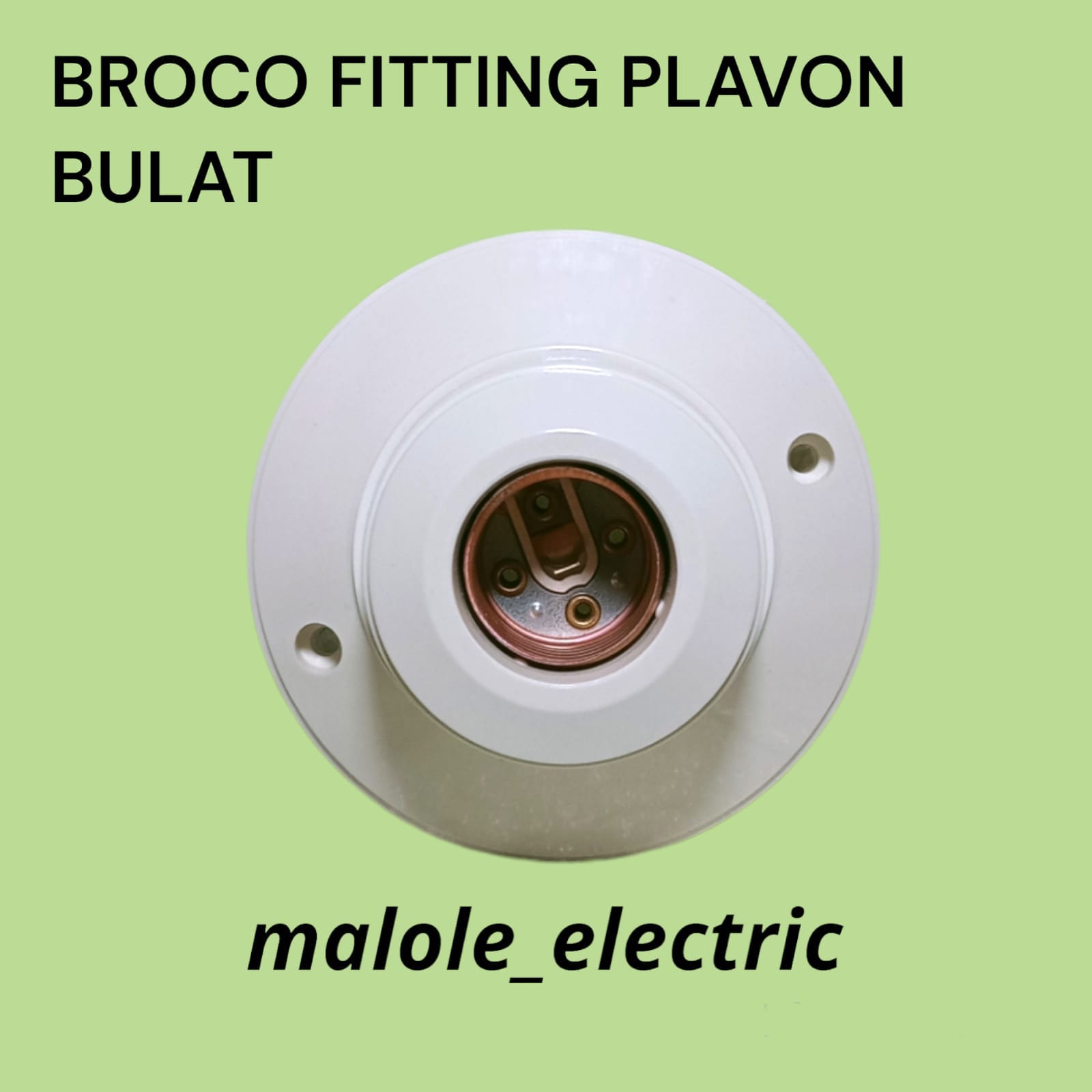 BROCO FITTING PLAFON BULAT / FITTING LAMPU BROCO BULAT | Lazada Indonesia