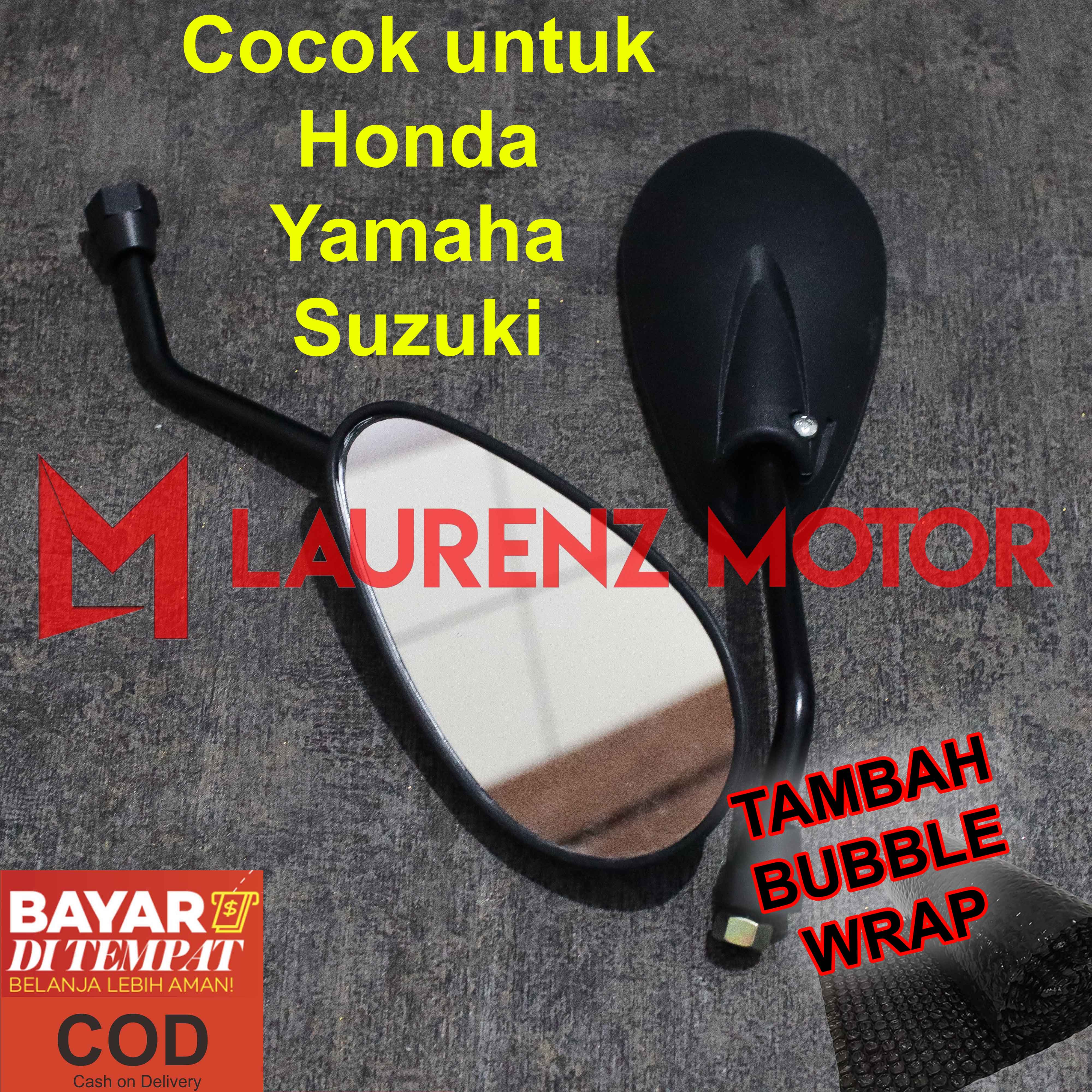 Kaca Spion Motor Tangkai Panjang Untuk SEMUA HONDA , YAMAHA , SUZUKI ...