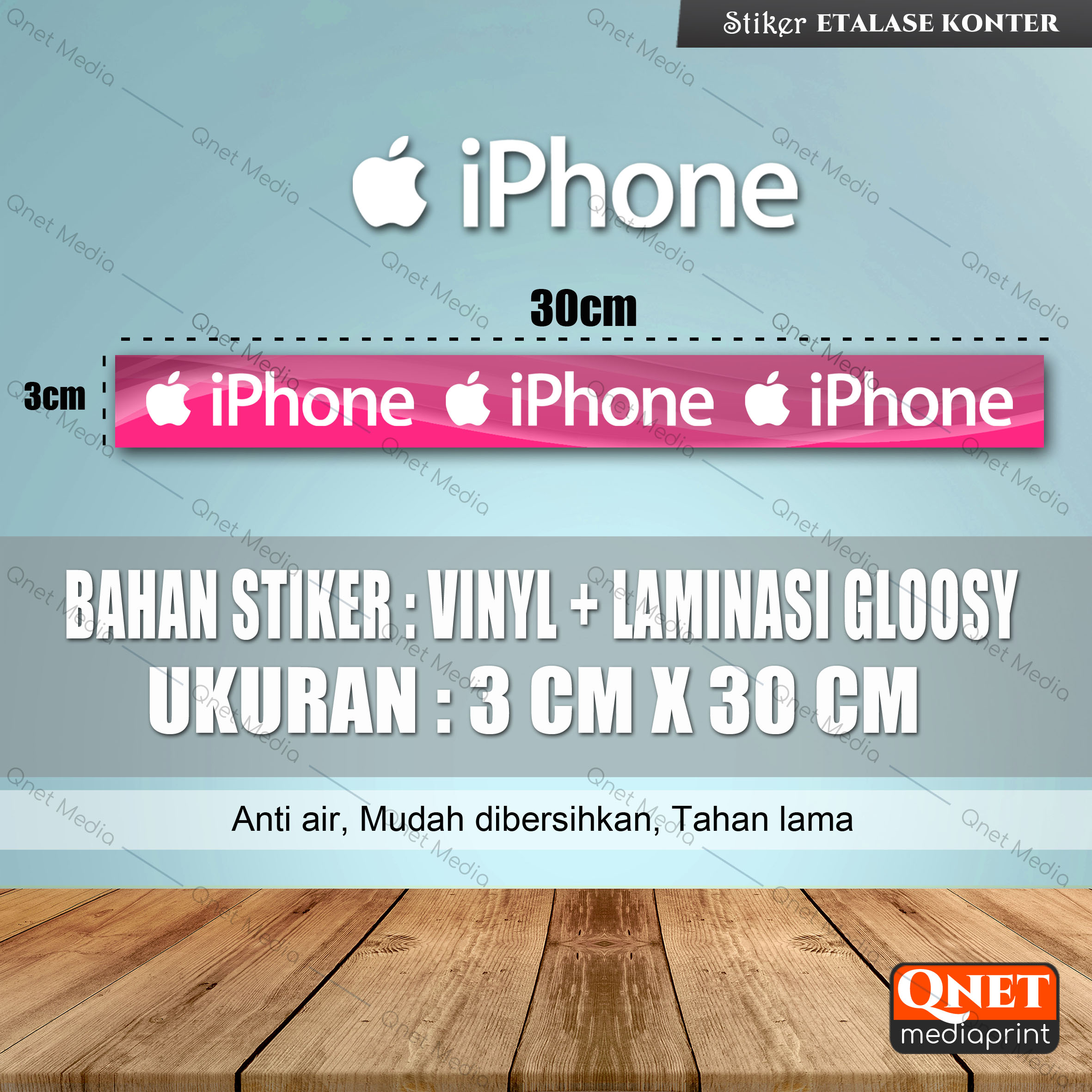 STIKER ETALASE HANDPHONE LOGO + LAMINATING GLOSSY | Lazada Indonesia