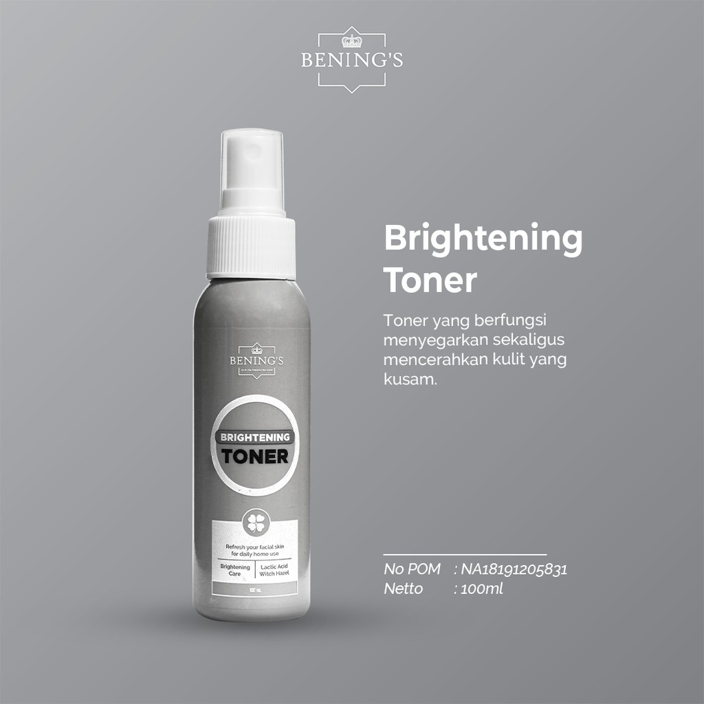 (SATUAN) TONER BRIGHTENING (GLOWING) BENING SKINCARE BY DR. OKY PRATAMA ...