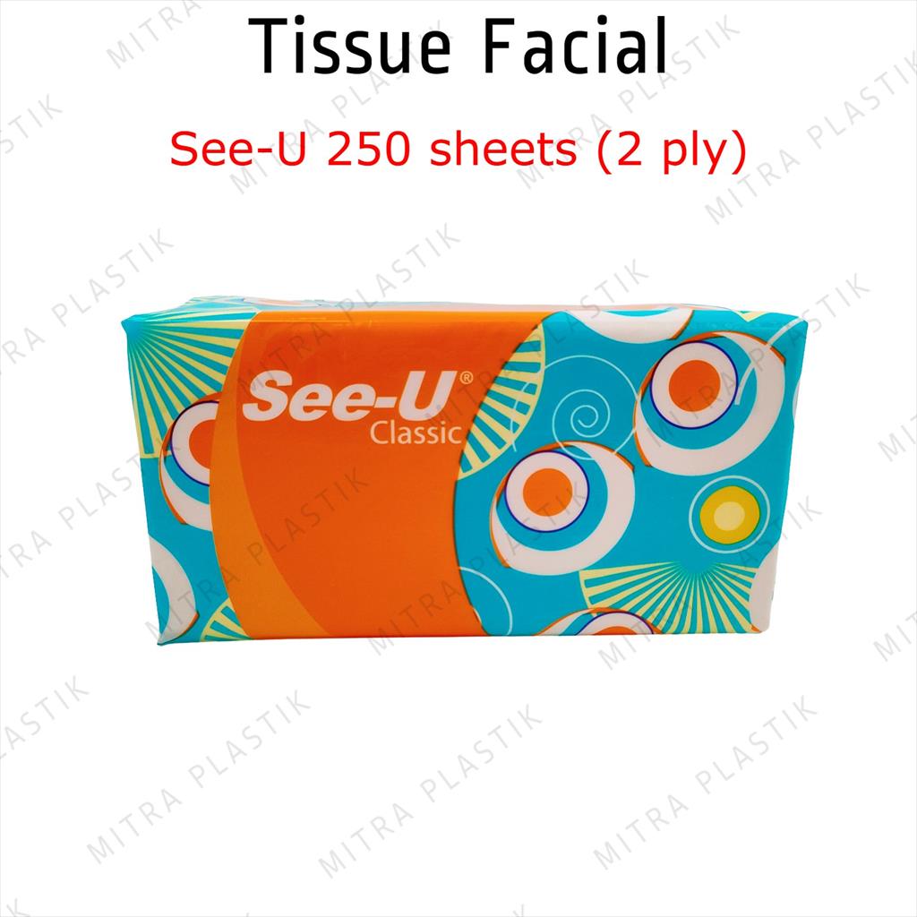Tissue SEE-U Facial 250 sheet 2 ply Tisu SEE U Classic Kotak | Lazada Indonesia