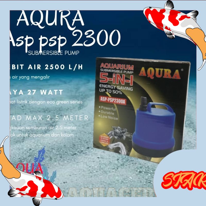 AQURA asp PSP 2300 a POMPA AQUARIUM KOLAM IKAN HIAS | Lazada Indonesia