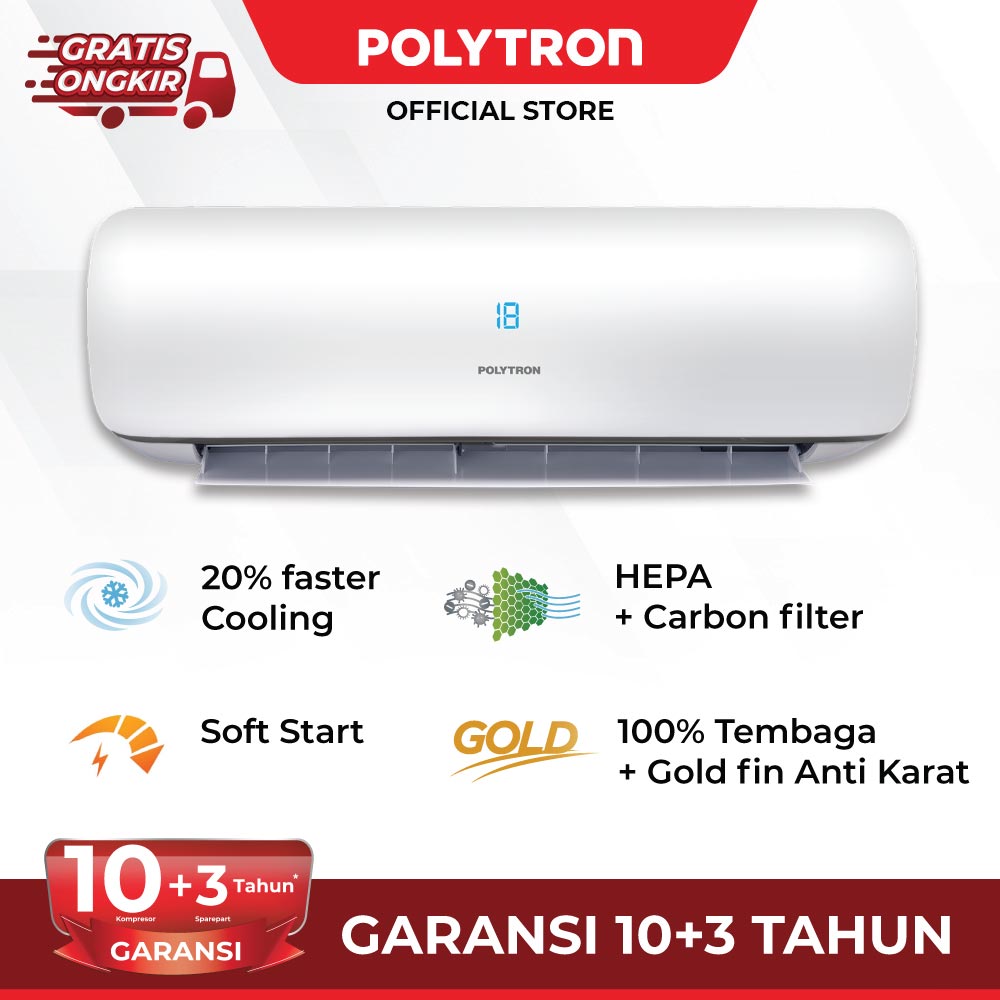 POLYTRON AC 2 PK Neuva Ice PAC 18VZ - Unit Only | Lazada Indonesia