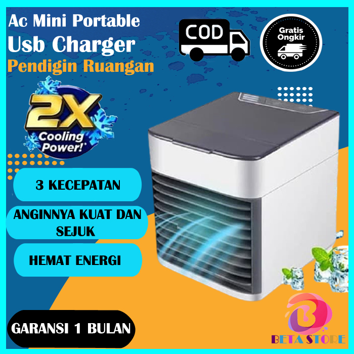 BETA STORE (COD) AC MINI ARTIC AIR COOLER FAN PORTABLE AC 1/2 PK HEMAT ...