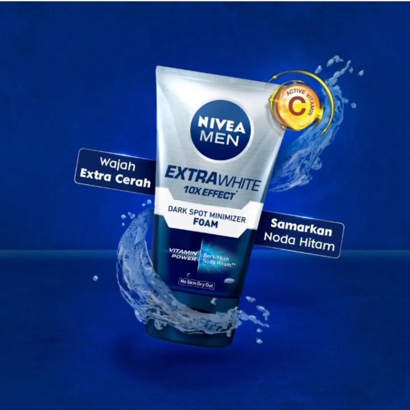 NIVEA MEN EXTRA BRIGHT FACIAL FOAM DARK SPOT MINIMIZER 100ML | Lazada ...