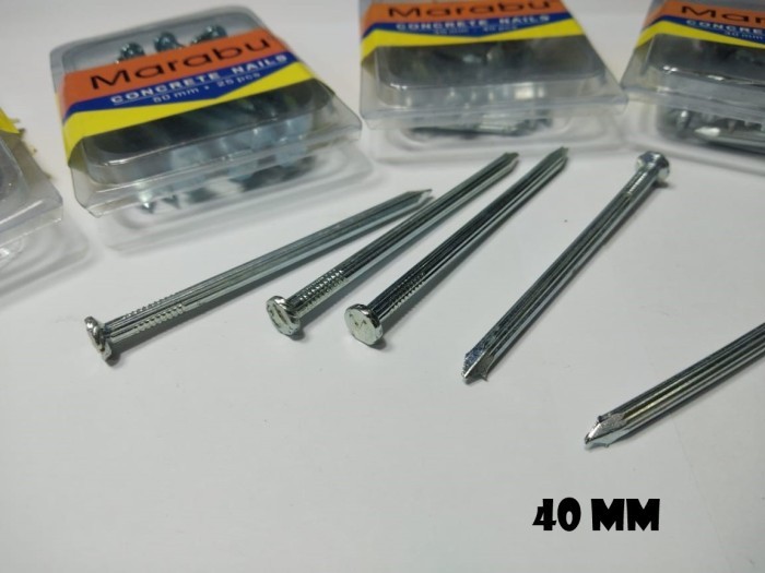 MARABU Paku tembok galvanis 1.5in 1.5 inch paku beton 4cm 4 cm dinding ...
